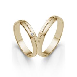 Firetti Unisex Trauring &raquo;Schmuck Geschenk Gold 375 Hochzeit Ehering "LIEBE"&laquo; Made in Germany, wahlweise mit oder ohne Brillant gold