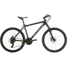 WYLD Mountainbike &raquo;Mountainbike Hardtail 26'' Sharp Schwarz-Gr&uuml;n 21 G&auml;nge RH 46 bzw. 51cm&laquo; 21 Gang Kettenschaltung schwarz Mountainbike