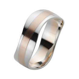 Firetti Unisex Trauring &raquo;Schmuck Geschenk Gold 375 Hochzeit Ehering Trauring "LIEBE"&laquo; Made in Germany, wahlweise mit oder ohne Brillant rosa