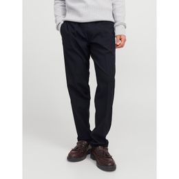 Jack & Jones Jack & Jones Herren Stoffhose &raquo;JPSTKANE &ndash; L&auml;ssige Hose mit B&uuml;ndchen, pflegeleicht und relaxed&laquo; meliert, modisch, relaxed fit, Web blau S, N-Gr