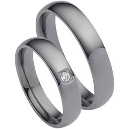 Firetti Damen Trauring &raquo;Schmuck Geschenk Tantal Hochzeit Ehering "LIEBE"&laquo; Made in Germany - wahlweise mit oder ohne Brillant grau