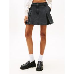 Tommy Jeans Damen Minirock &raquo;TJW CANVAS MINI PLEATED SKIRT&laquo; schwarz 34