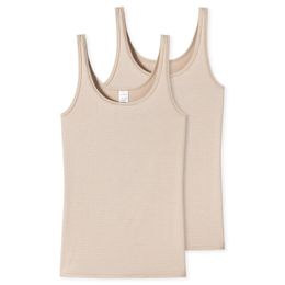 Schiesser Damen Unterhemd &raquo;Modal Essentials&laquo; Single Jersey, weich, elastisch beige 38, N-Gr
