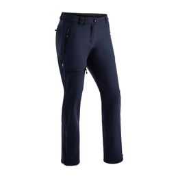 Maier Sports Damen Softshellhose &raquo;Adakit W&laquo; Damen Trekkinghose, atmungsaktive Outdoorhose, Regular Fit blau 72, Langgr&ouml;&szlig;en