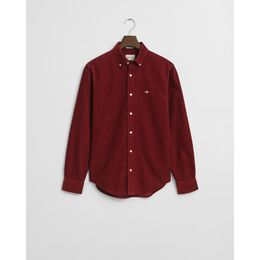 Gant Herren Langarmhemd regular fit, aus Cord, Button-down-Kragen rot 4XL, N-Gr