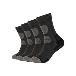 Camano Damen Wandersocken &raquo;Function&laquo; 4 Paar, mit Fu&szlig;gew&ouml;lbe-St&uuml;tze grau 39-42
