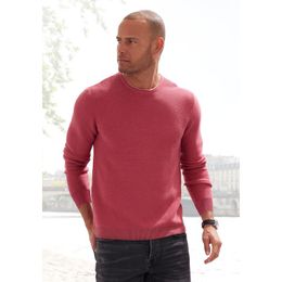 AUTHENTIC LE JOGGER Herren AUTHENTIC LE JOGGER Strickpullover mit Double-Layer Optik, Pullover aus reiner Baumwolle rot S (44/46)