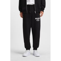 Hugo Blue Herren HUGO Blue Jogginghose &raquo;Nevez&laquo; mit Beinb&uuml;ndchen und Oversize-Passform schwarz M, N-Gr