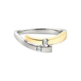 Bruno Banani Damen Fingerring &raquo;Schmuck Geschenk Silber 925 Damenring&laquo; mit Zirkonia (synth.) gold