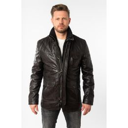 Mauritius Herren Lederjacke &raquo;MMCassimo&laquo; mit Stehkragen, gesteppt braun L Trachtenmode