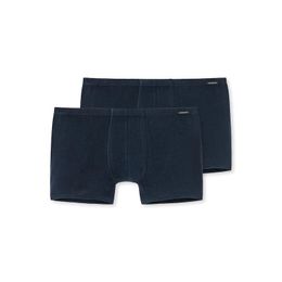 Schiesser Herren Boxershorts &raquo;Essentials&laquo; 2er Pack, mit angenehm weichem Bund blau 4