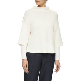 s.Oliver BLACK LABEL Damen s.Oliver BLACK LABEL Sweatshirt, mit gro&szlig;em Stehkragen und Doppellayer-&Auml;rmeln beige 34
