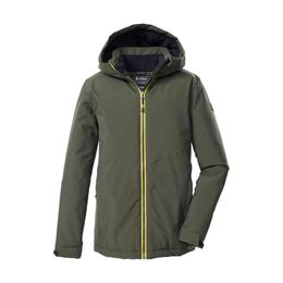 Killtec Herren Funktionsjacke &raquo;KOW 221 BYS JCKT&laquo; Wind- und wasserdichte Kinderjacke mit verstellbarer Kapuze gr&uuml;n 176