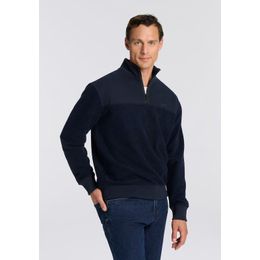 BOSS Orange Herren BOSS Orange Sweatshirt &raquo;Ze winterbrush&laquo;, regular fit, mit Stehkragen und Rei&szlig;verschluss blau XL