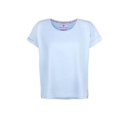 LIEBLINGSST&Uuml;CK Lieblingsst&uuml;ck Damen Rundhalsshirt &raquo;CamilaEp&laquo; aus reiner Baumwolle blau L (40)