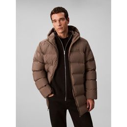 Calvin Klein Herren Steppmantel &raquo;LS BONDED CHNNLD LONG HOODED PUF&laquo; Mit Rundhalsausschnitt, regular fit gr&uuml;n M