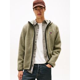 Tommy Jeans Damen &raquo;TJM REG BADGE TEDDY ZIP TRU EXT&laquo; mit Kapuze Freizeitjacke, &Uuml;bergangsjacke, Teddyjacke mit Logopatch M