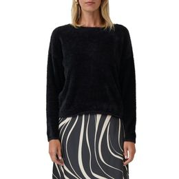 s.Oliver BLACK LABEL Damen s.Oliver BLACK LABEL Strickpullover flauschig, mit U-Boot-Ausschnitt schwarz 34