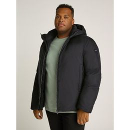Calvin Klein Big & Tall Herren Calvin Klein Big&Tall Outdoorjacke &raquo;BT_NON QUILT PADDED HOOD JACKET&laquo; mit Kapuze in Gro&szlig;en Gr&ouml;&szlig;en mit Logopatch schwarz 