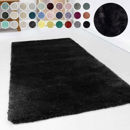 Esprit Hochflor-Teppich &raquo;Relaxx ESP-4150&laquo; rechteckig 25 mm H&ouml;he Wohnzimmer, sehr gro&szlig;e Farbauswahl, weicher dichter Hochflor schwarz Kunstfaser