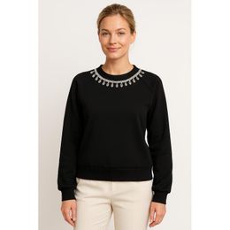 Only Damen Only Sweatshirt &raquo;ONLJETT L/S O-NECK EMB. BOX SWT&laquo; schwarz XS