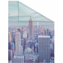 LICHTBLICK ORIGINAL Fensterfolie &raquo;New York&laquo; 1 Stk. blickdicht strukturiert Klebepunkte selbstklebend, Sichtschutz bunt PVC