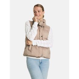 LIEBLINGSST&Uuml;CK Lieblingsst&uuml;ck Damen Steppweste &raquo;BatonL&laquo; mit Strick-Details beige 34