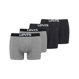 Levi's Levi's Herren Boxershorts &raquo;Men Solid Logo Boxer 4er Pack&laquo; Packung, 4er-Pack, mit breitem Logobund grau XXL (8)
