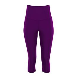 WINSHAPE Damen Leggings &raquo;3/4 Functional Comfort HWL217C&laquo; mit V-Shape Applikation und Core-Bund lila XS, Normalgr&ouml;&szlig;en