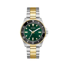 Guess Analog Watch ' CLIFF ' male Gold, Green size One Size