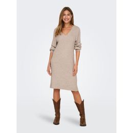 Only Damen Only Strickkleid &raquo;ONLKATIA LS V-NECK DRESS NCA KNT&laquo; beige S, N-Gr
