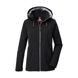 Killtec Damen Outdoorjacke &raquo;Damen Regenjacke OOKS 1&laquo; Leichte, wasser- und winddichte Jacke, atmungsaktiv, abnehmbare Kapuze schwarz 36