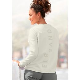 ELBSAND Damen Sweatshirt &raquo;Raina&laquo;, mit Logoprint am R&uuml;cken, sportlich-casual wei&szlig; XL (42)