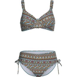 feel good Damen Bikini aquamarin-terra-bedruckt Gr&ouml;&szlig;e 40C
