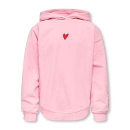 Only Girls Sweatshirt 'KOGHeart' girl Pink size 122/128