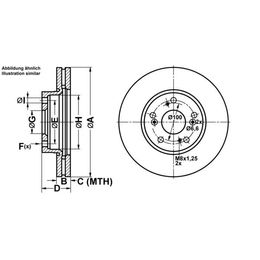 ATE Bremsscheibe 24.0125-0187.1 vorne rechts links bel&uuml;ftet 280mm f&uuml;r HONDA 45251-SEA-E00