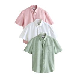 next Button Up Shirt male Green, Pink, White size 5XL