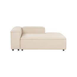 Beliani Chaiselongue ARDAL in Beige/Schwarz - (W) 119 x (H) 68 x (L) 180 cm | Gr.: onesize