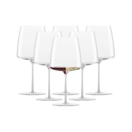 Zwiesel Glas 6er Set Rotweingl&auml;ser samtig & &uuml;ppig Simplify 740 ml in transparent | Gr.: onesize