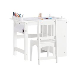sobuy Kindertisch in Wei&szlig; - (B)80 x (H)65,5 x (T)54cm | Gr.: onesize