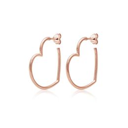 Elli Ohrringe 925 Sterling Silber Herz in Rosegold | Gr.: onesize