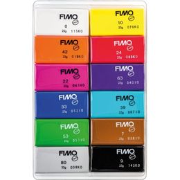 Staedtler Modelliermasse Fimo soft -Basic Colours- farbig sortiert 12x 25g | Gr.: onesize