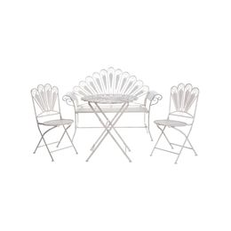 Beliani 4-tlg Bistro Set PAVIA in Wei&szlig; | Gr.: onesize