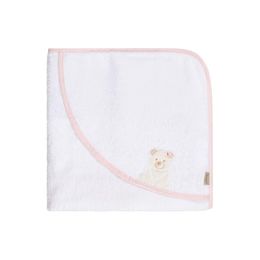 Sterntaler Kapuzenbadetuch 80x80 cm B&Auml;R Betty in wei&szlig; | Gr.: onesize