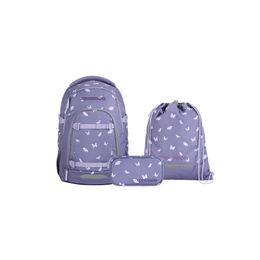 Coocazoo Schulrucksack-Set MATE "Reflective Wings" 3-tlg. in Lila | Gr.: onesize