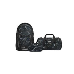 Coocazoo Schulrucksack-Set MATE "Reflective Splash" 3-tlg. in Schwarz | Gr.: onesize