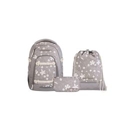 Coocazoo Schulrucksack-Set MATE "Vanilla Bloom" 3-tlg. in Braun | Gr.: onesize