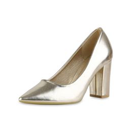 VAN HILL Klassische Pumps Scarlett in Gold | Gr.: 40
