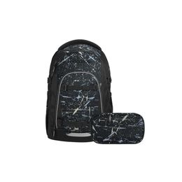 Coocazoo Schulrucksack-Set MATE "Reflective Splash" 2-tlg. in Schwarz | Gr.: onesize