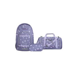 Coocazoo Schulrucksack-Set MATE "Reflective Wings" 3-tlg. in Lila | Gr.: onesize